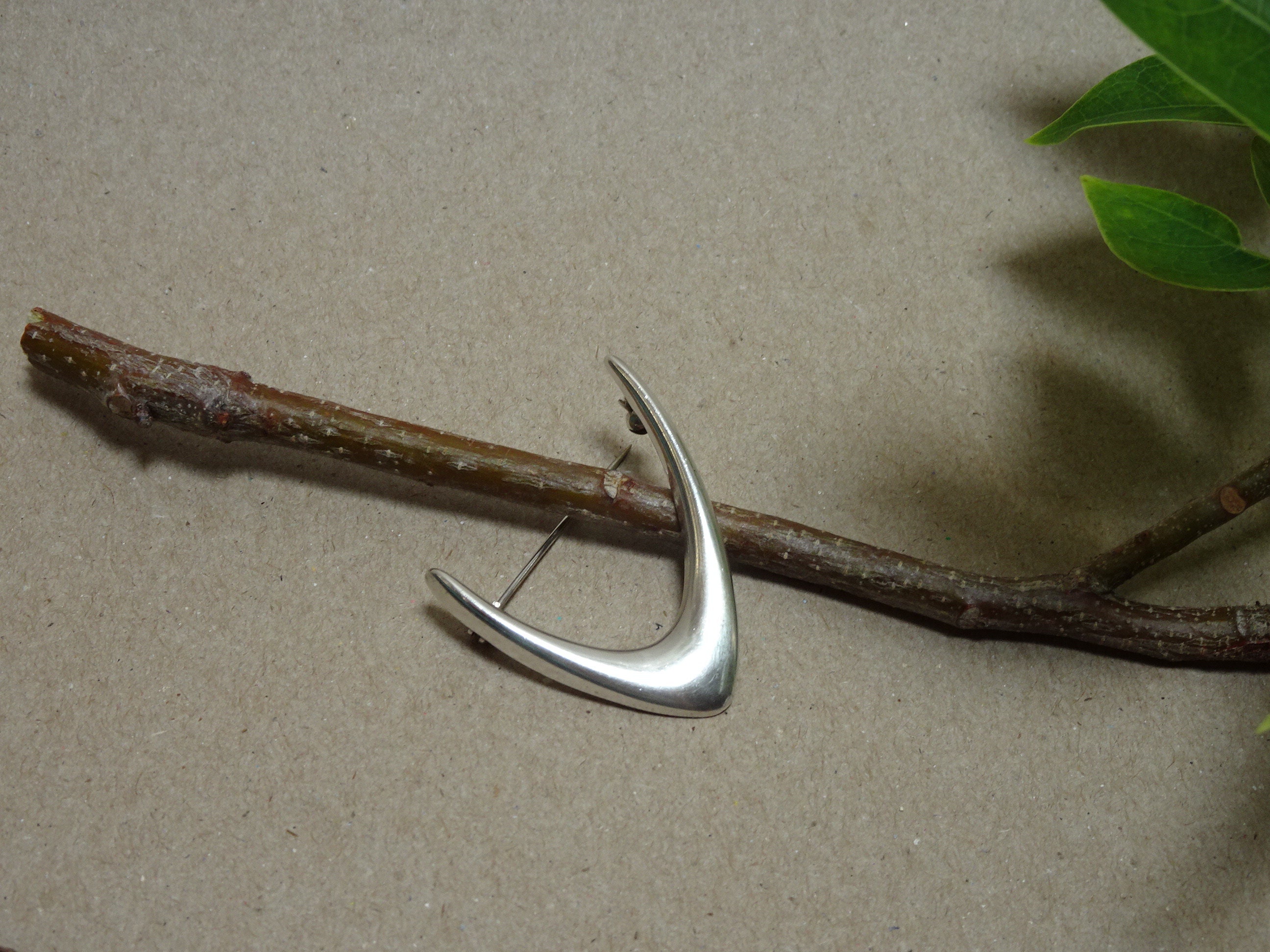 A. Johansen Danish Boomerang Silver Pin 1960s - Etsy