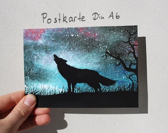 Wolf Postcard | Etsy