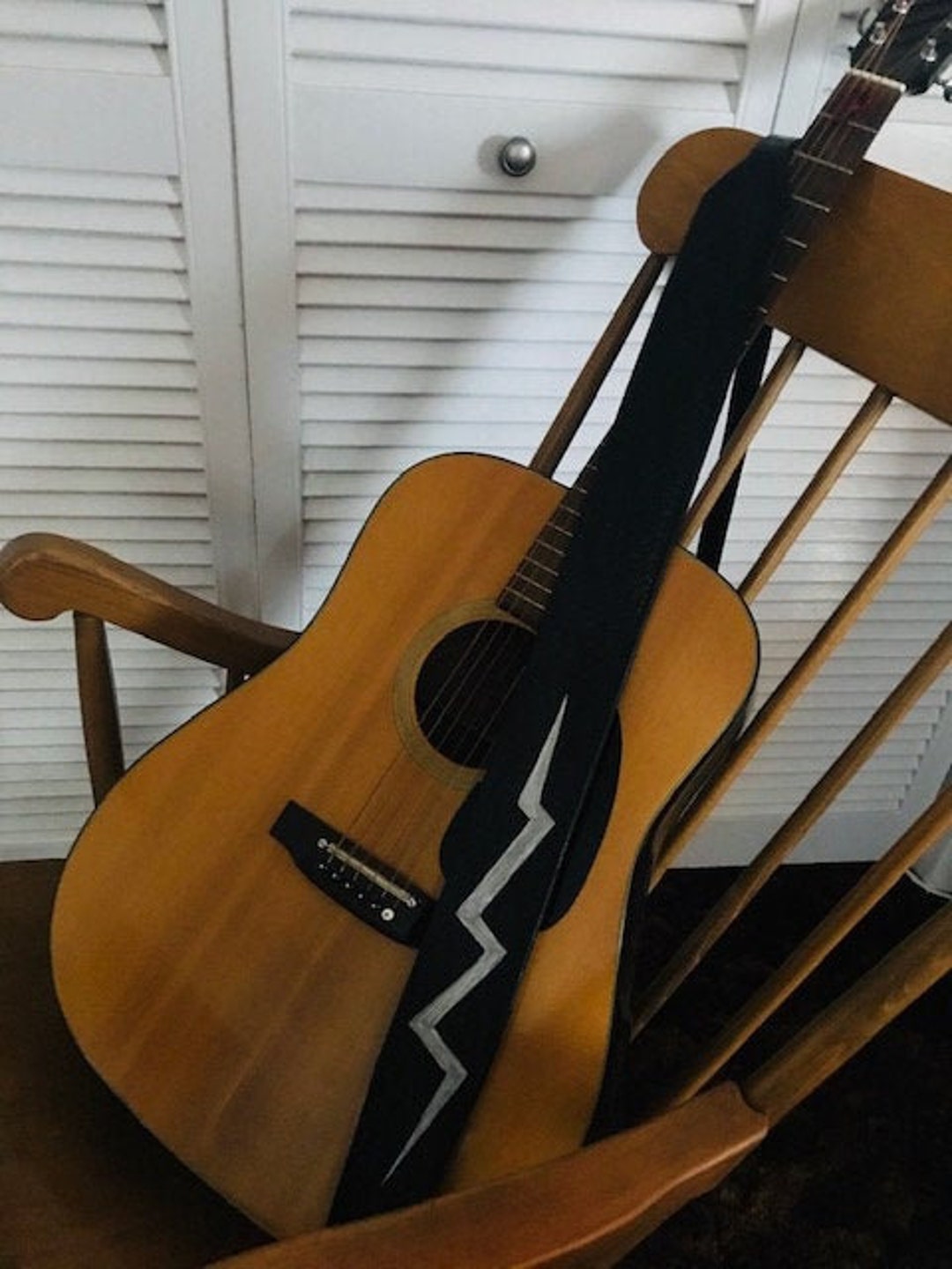 Lightning Bolt Guitar Strap - Etsy