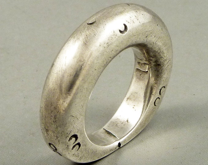 African Ring High-grade Silver From West Africa, Fulani or Peul African ...