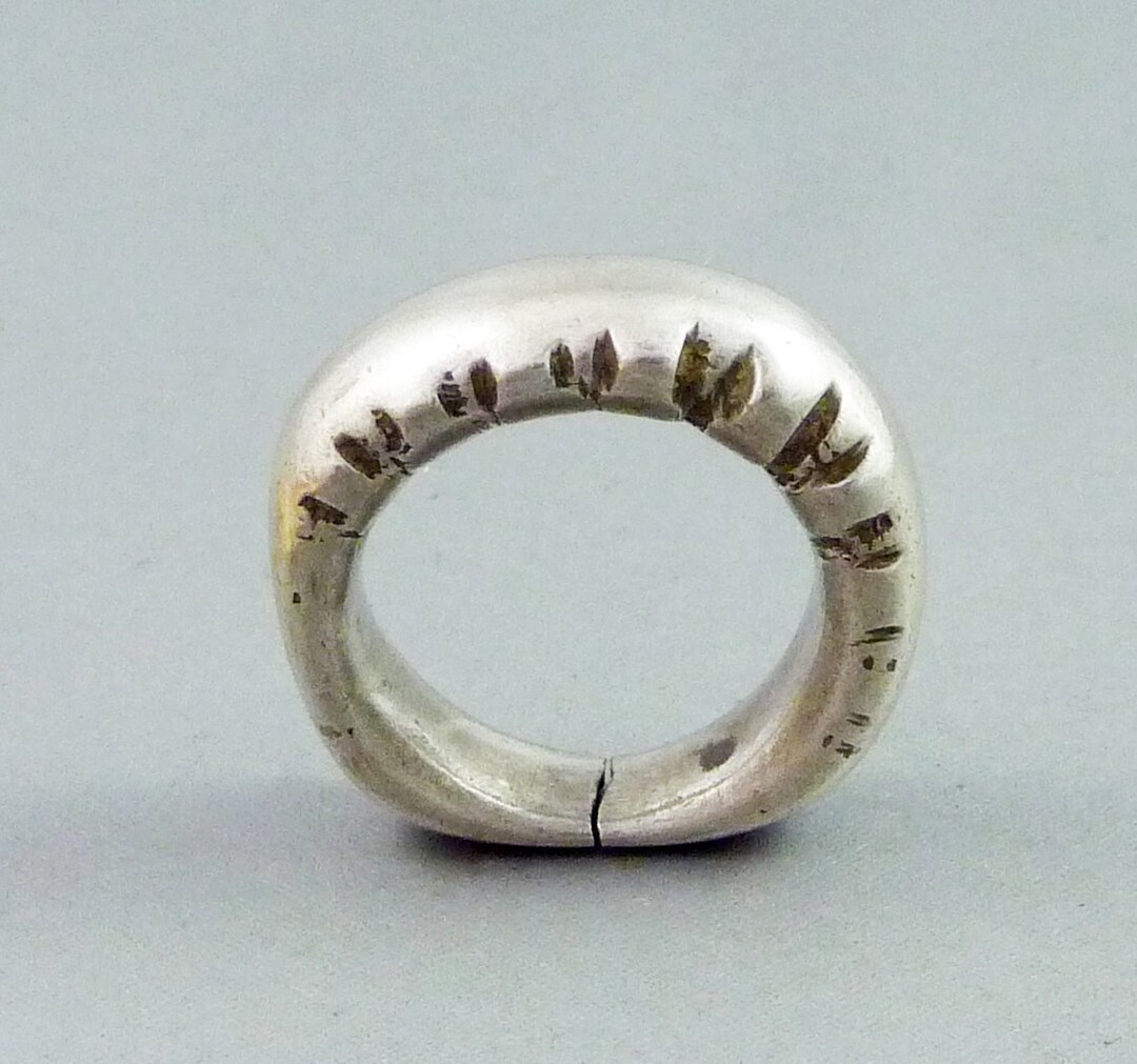 African Ring Mixed Silver From West Africa, Fulani or Peul African ...