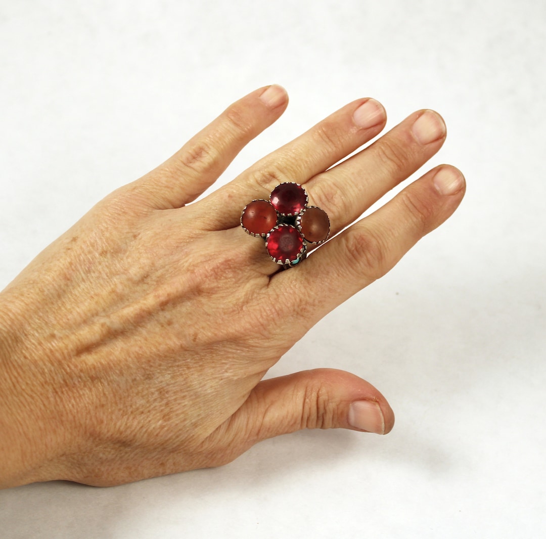 Old Central Asia Silver Kuchi Ring, Afghan Silver, Central Asian ...