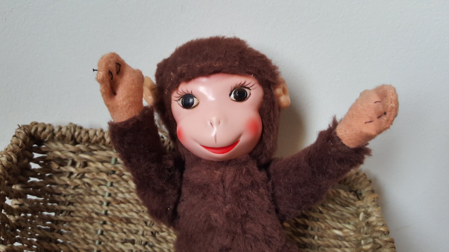 Vintage Plüsch Affe Plüsch Gummi Gesicht Schuco Affe | Etsy