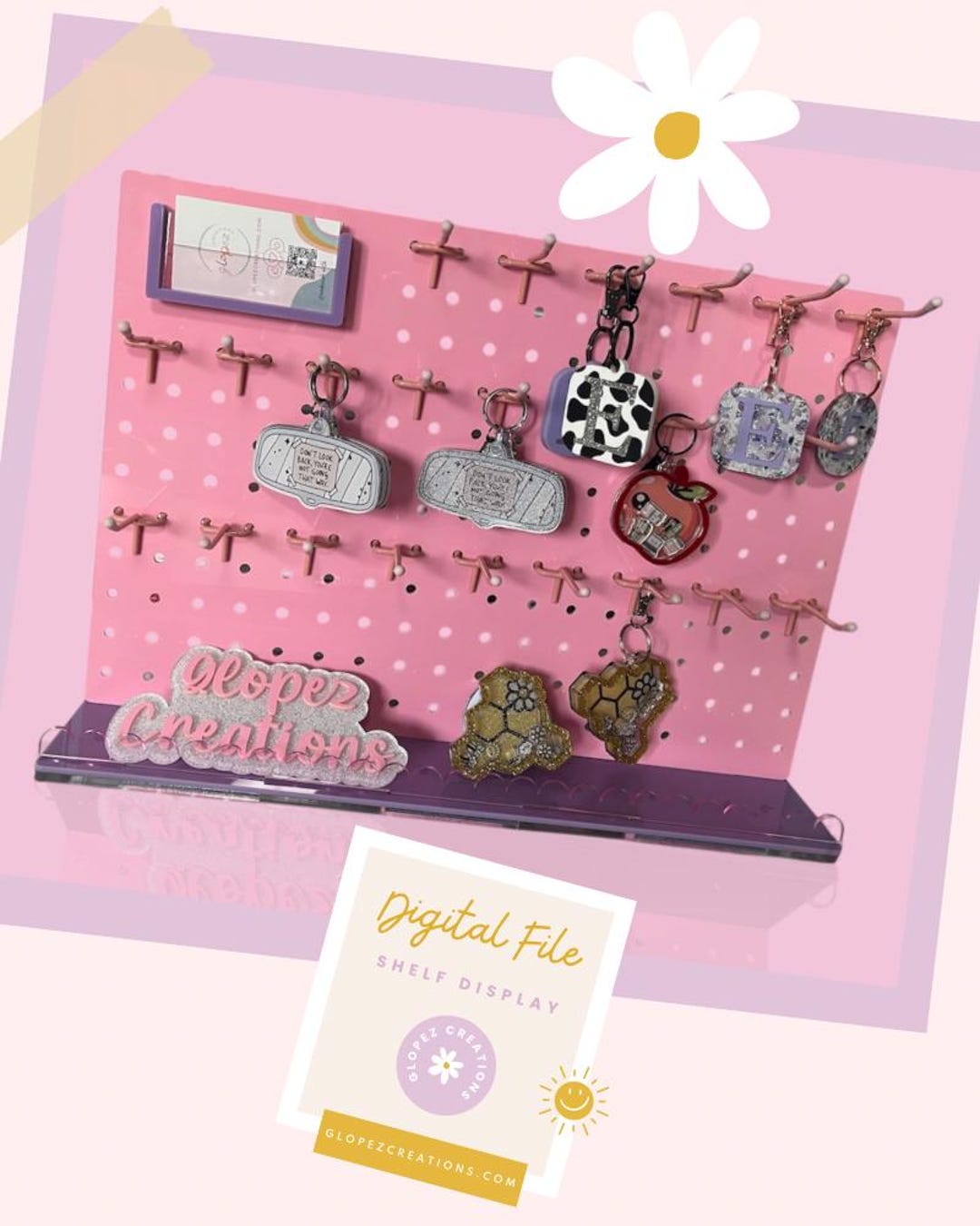 DIGITAL File-large Pegboard Stand, Laser File, Boutique Display ...
