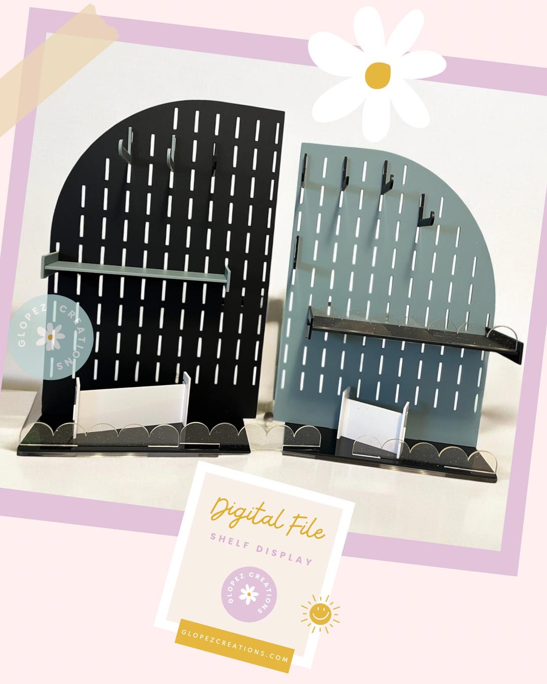DIGITAL FILE- Double Arch Pegboard Display With Hooks| Digital Download ...