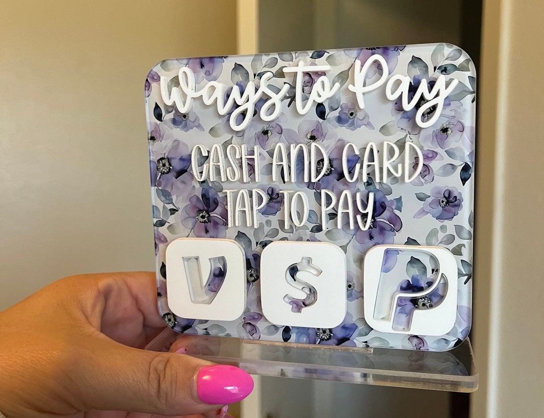Tap to Pay Signs/ Vendor Signs/ Pay Signs/ Event Sign/ Cashapp/ Venmo ...