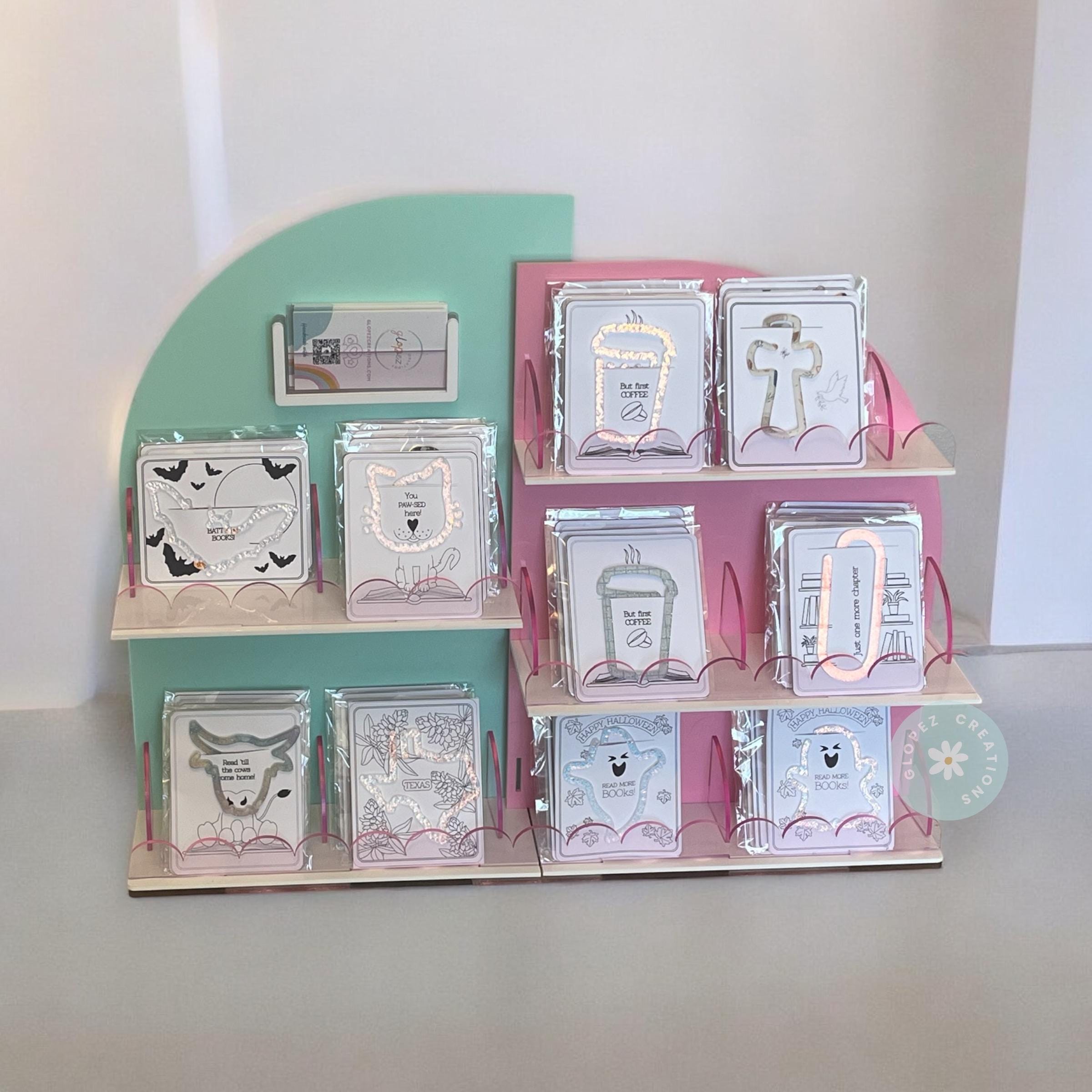 DIGITAL FILE- Double Arch Display Stand With Dividers & Shelves ...