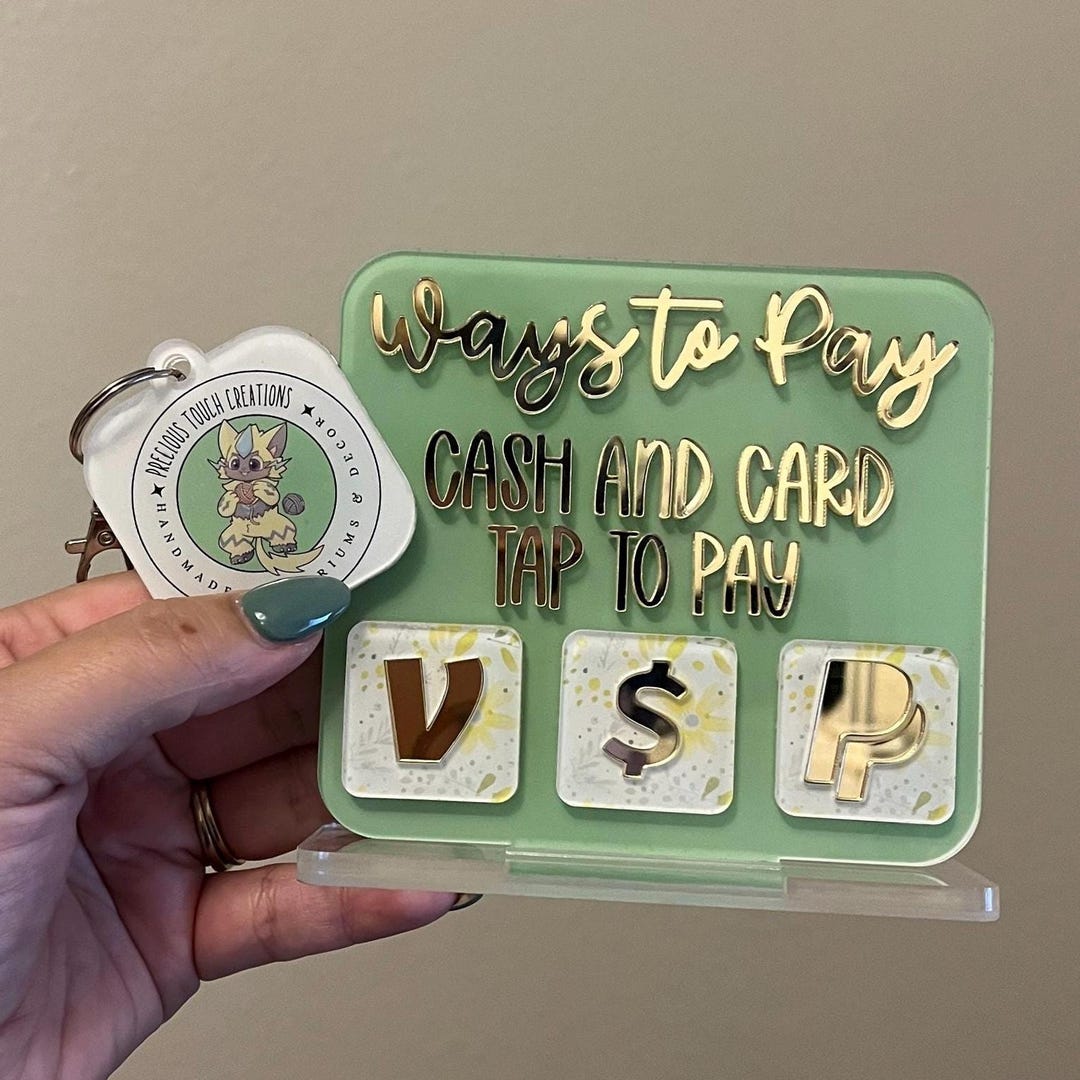 CUSTOM Tap to Pay Signs/ Vendor Signs/ Pay Signs/ Event Sign/ Cashapp ...