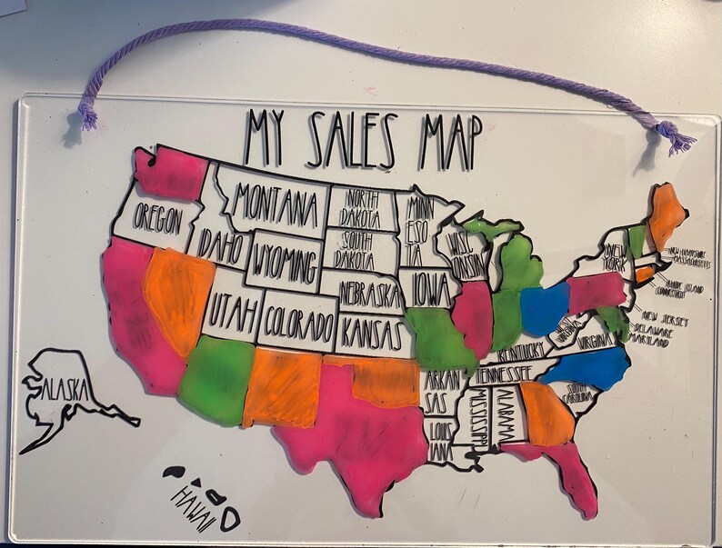 DIGITAL FILE- Sales Map/ Sales Tracking/ Acrylic Map/ Travel Map - Etsy