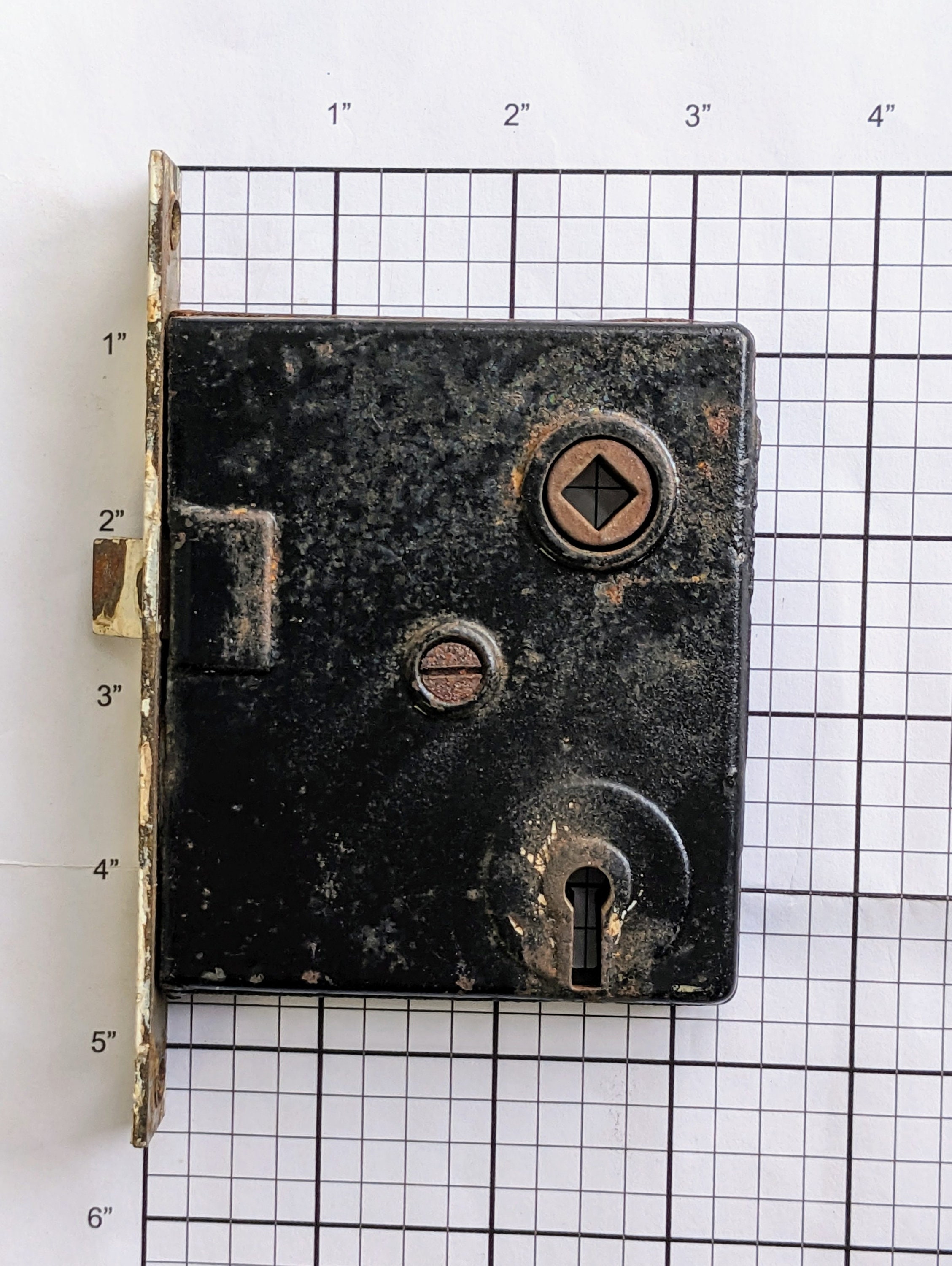 Antique Mortise Door Deadbolt Lock With Matching Skeleton Key - Etsy