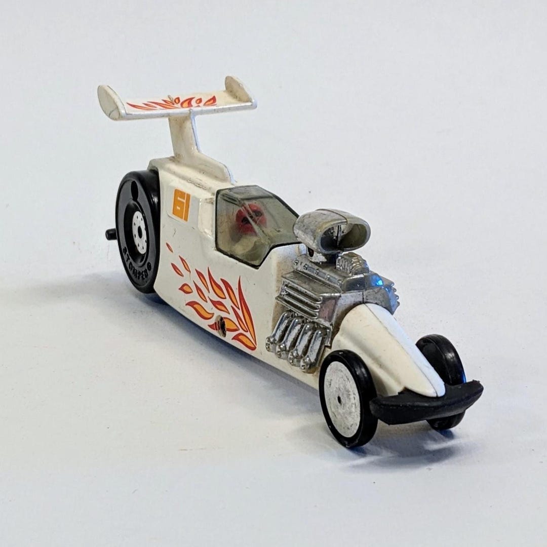 1980's Vintage Schaper Stomper Super Dragster White #61 Racing Dragster ...