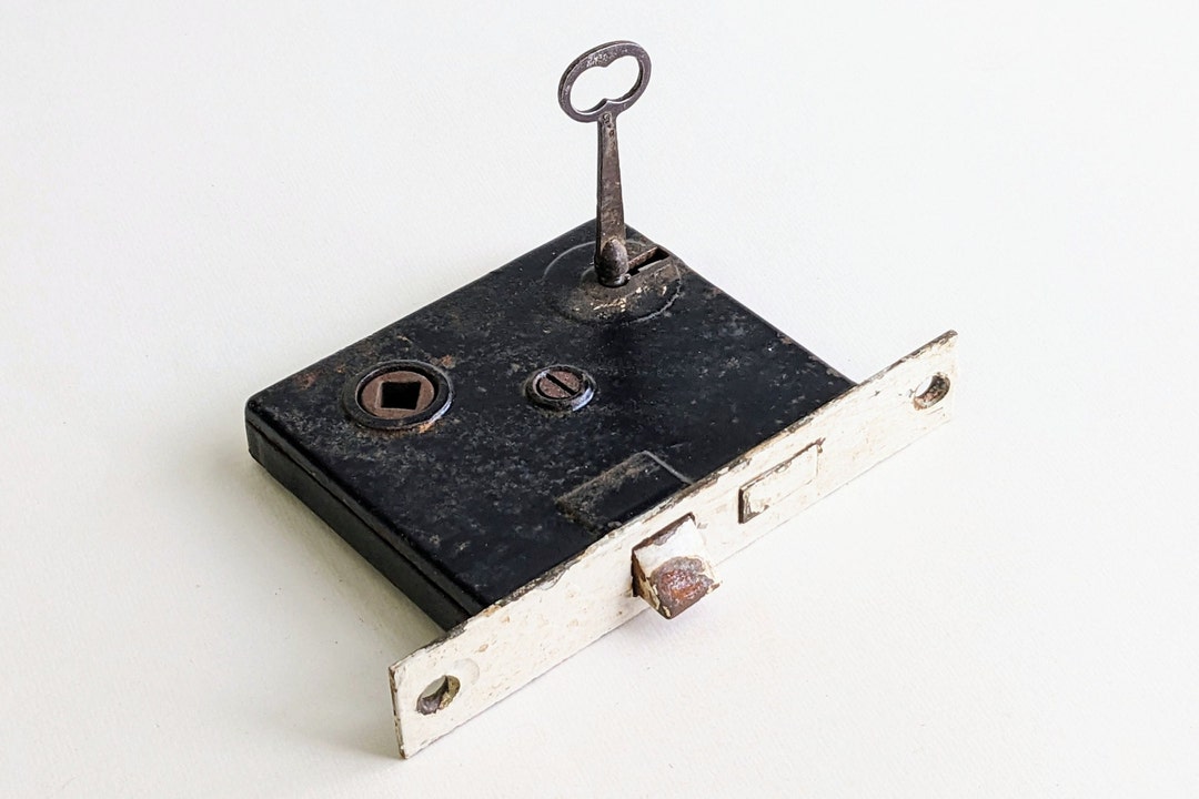 Antique Mortise Door Deadbolt Lock With Matching Skeleton Key - Etsy