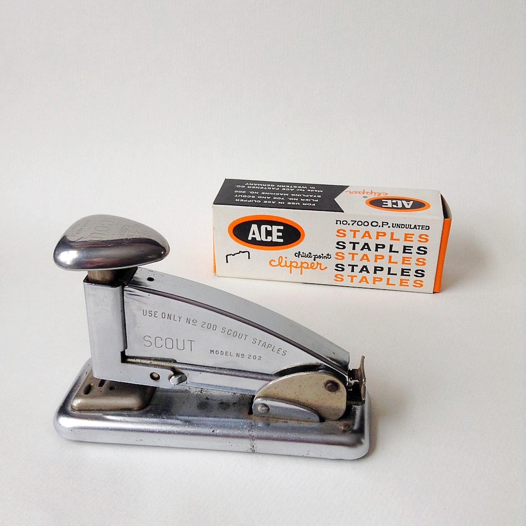 Vintage Scout 202 Office Stapler Desk Stapler With 1 Box of Staples - Etsy