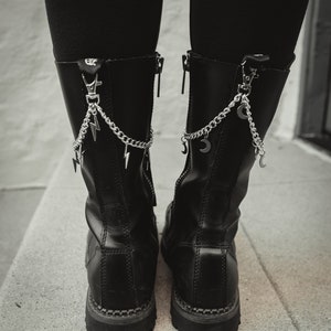 Winter Moon Chain Goth Boot Charm Accessory - Etsy