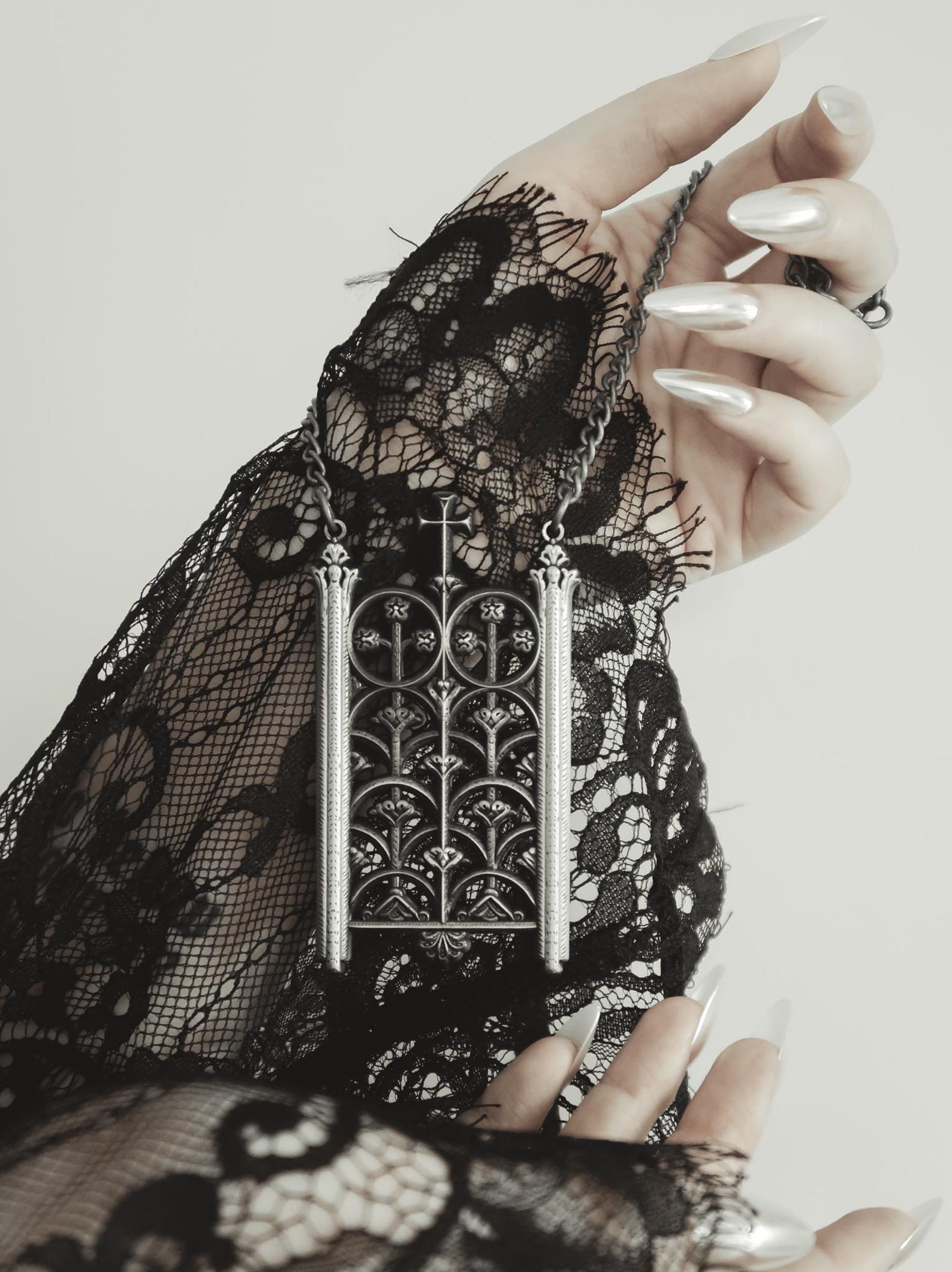Rotunda Relic Cemetery Gate Gothic Architecture Statement Necklace - Etsy