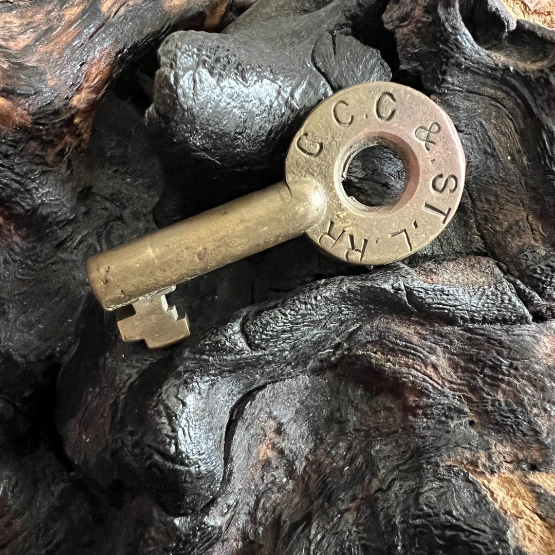Vintage Brass Railroad RR Switch Key CCC & St. L RR Adams Westlake - Etsy