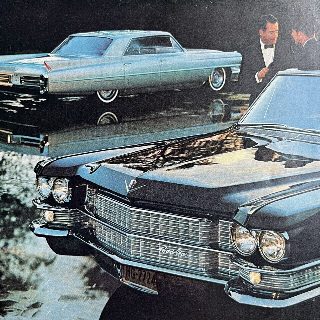 Vintage 1963 Cadillac Black Blue Advertisement Black Tie Two Men ...