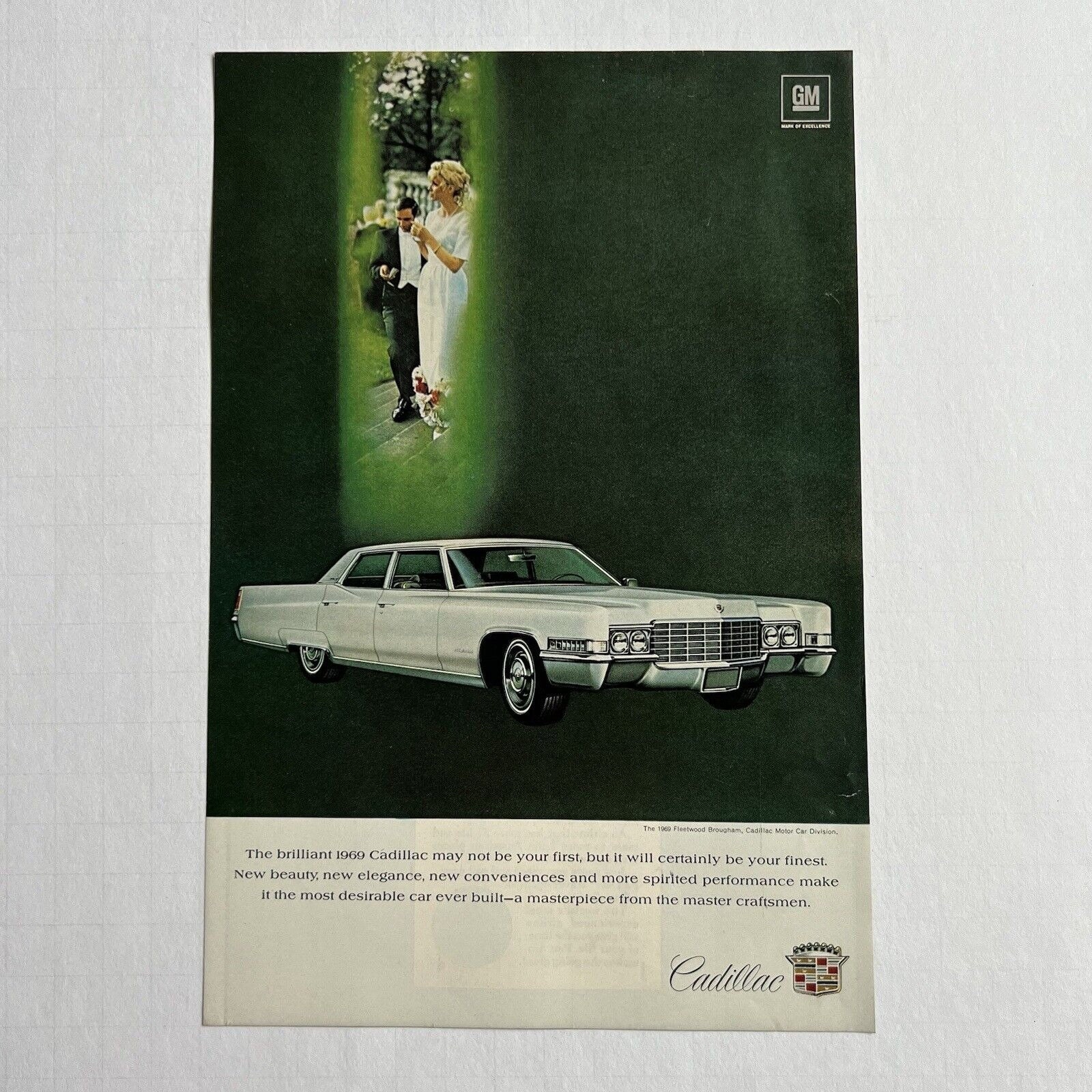 Vintage 1969 Cadillac Fleetwood Brougham Silver Advertisement Voyeaur ...