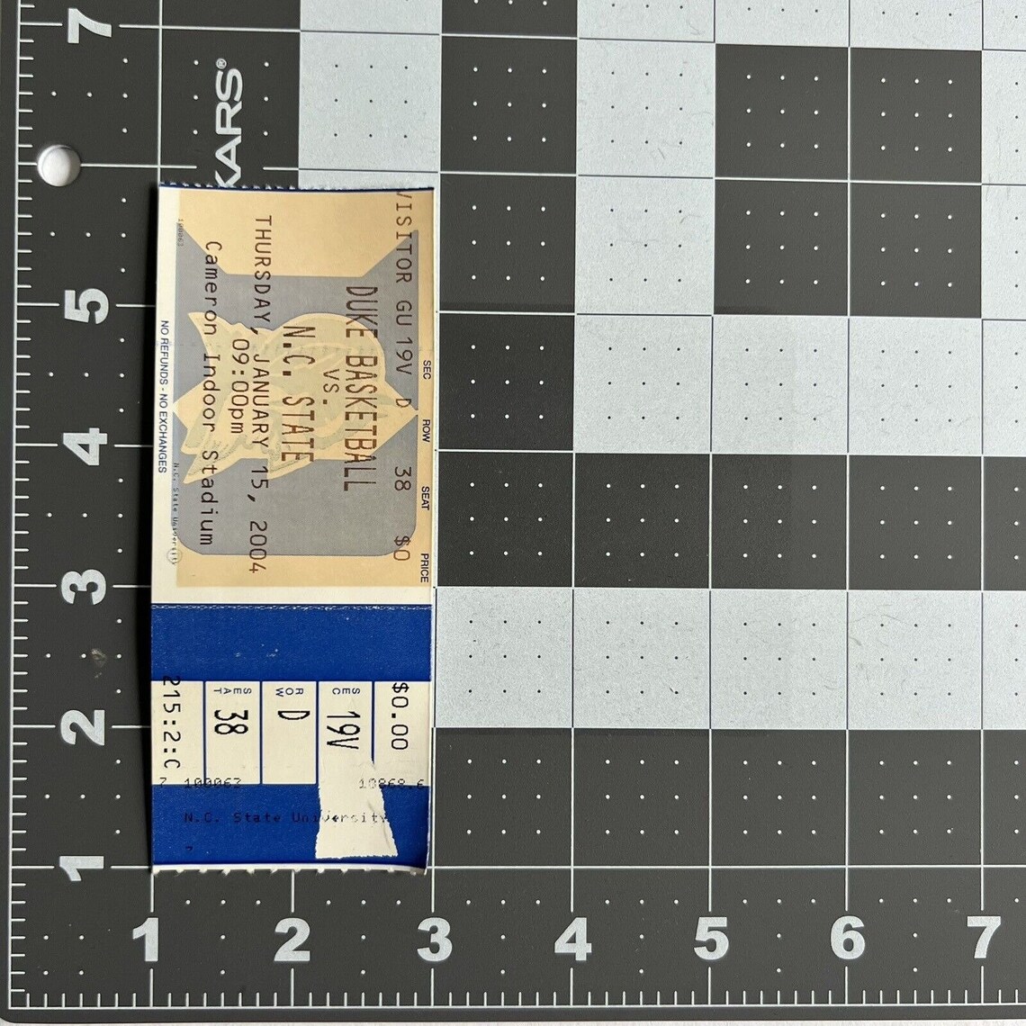 Duke NC State Basketball Ticket 1 15 2004 JJ Redick Coach K 300th ...