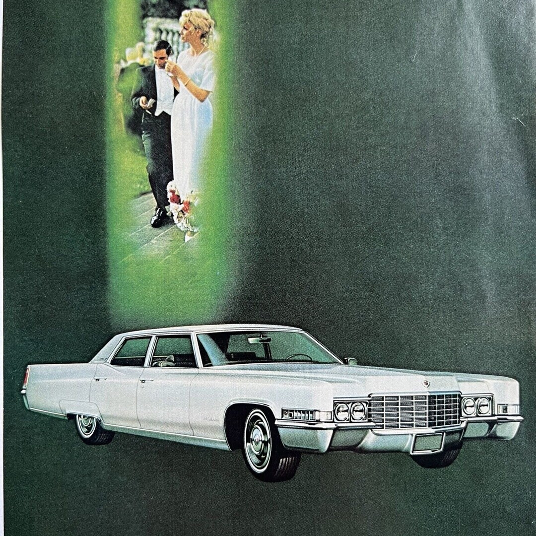 Vintage 1969 Cadillac Fleetwood Brougham Silver Advertisement Voyeaur ...