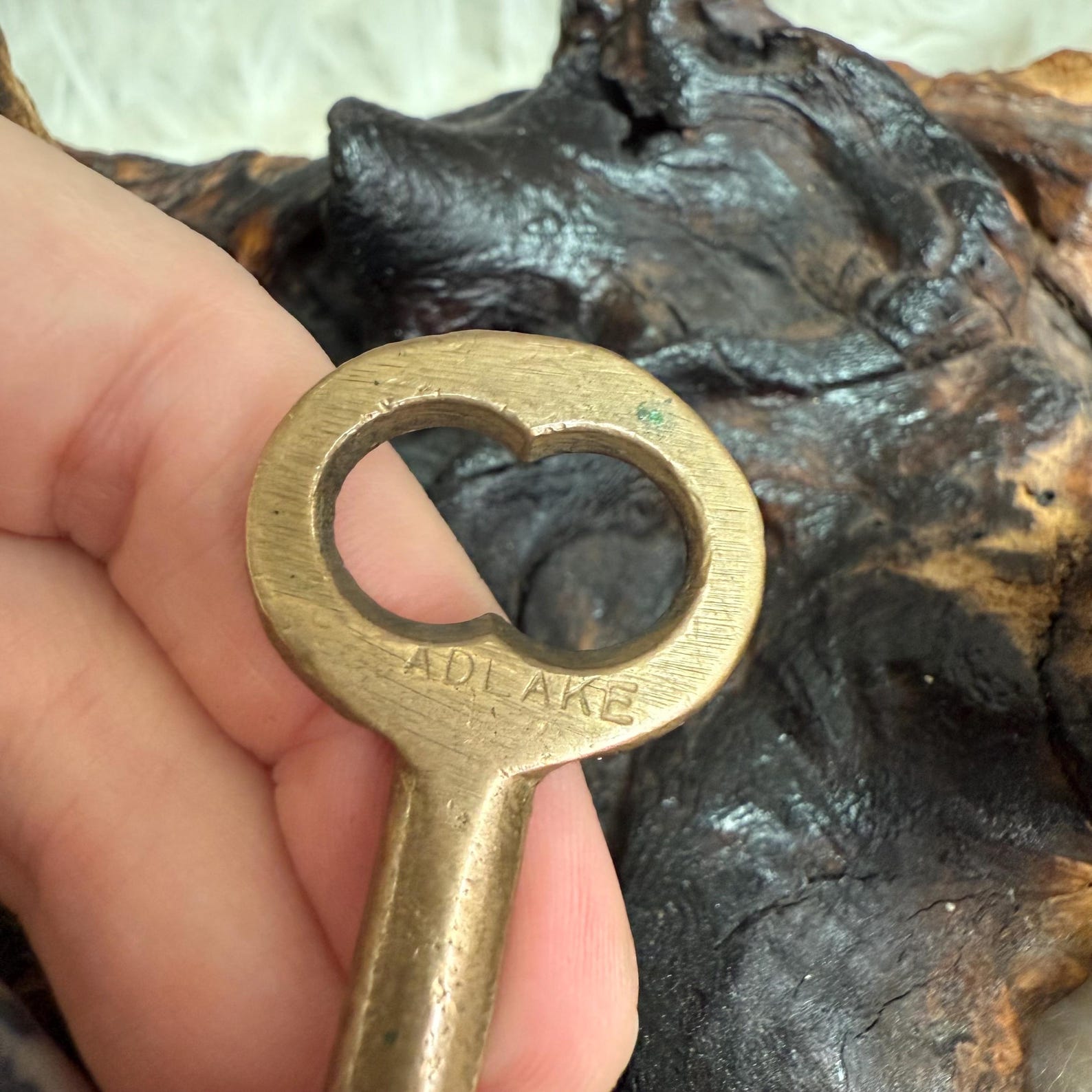 Vintage 1940's Unmarked B&O Adlake Caboose Key RR Railroad Brass ...