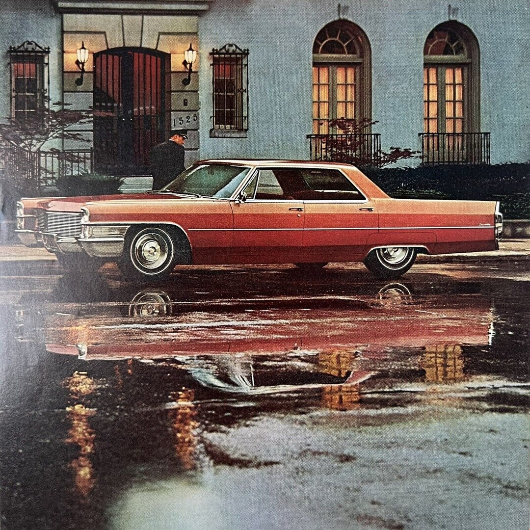 Vintage 1965 Cadillac Red Car Reflection Shot Color Advertisement Ad ...