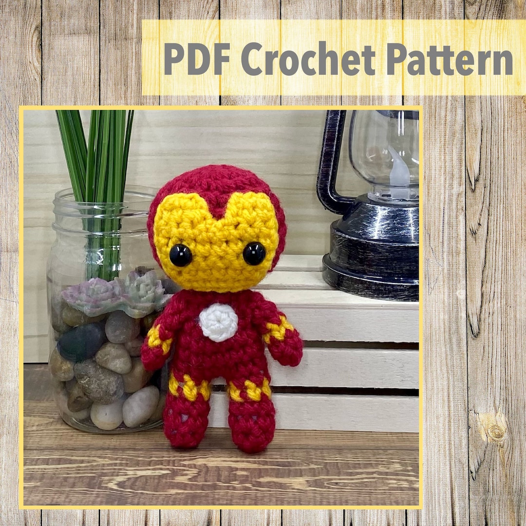 Crochet Pattern - Iron Man - the Artisan’s Nook ‘bits’ - Etsy