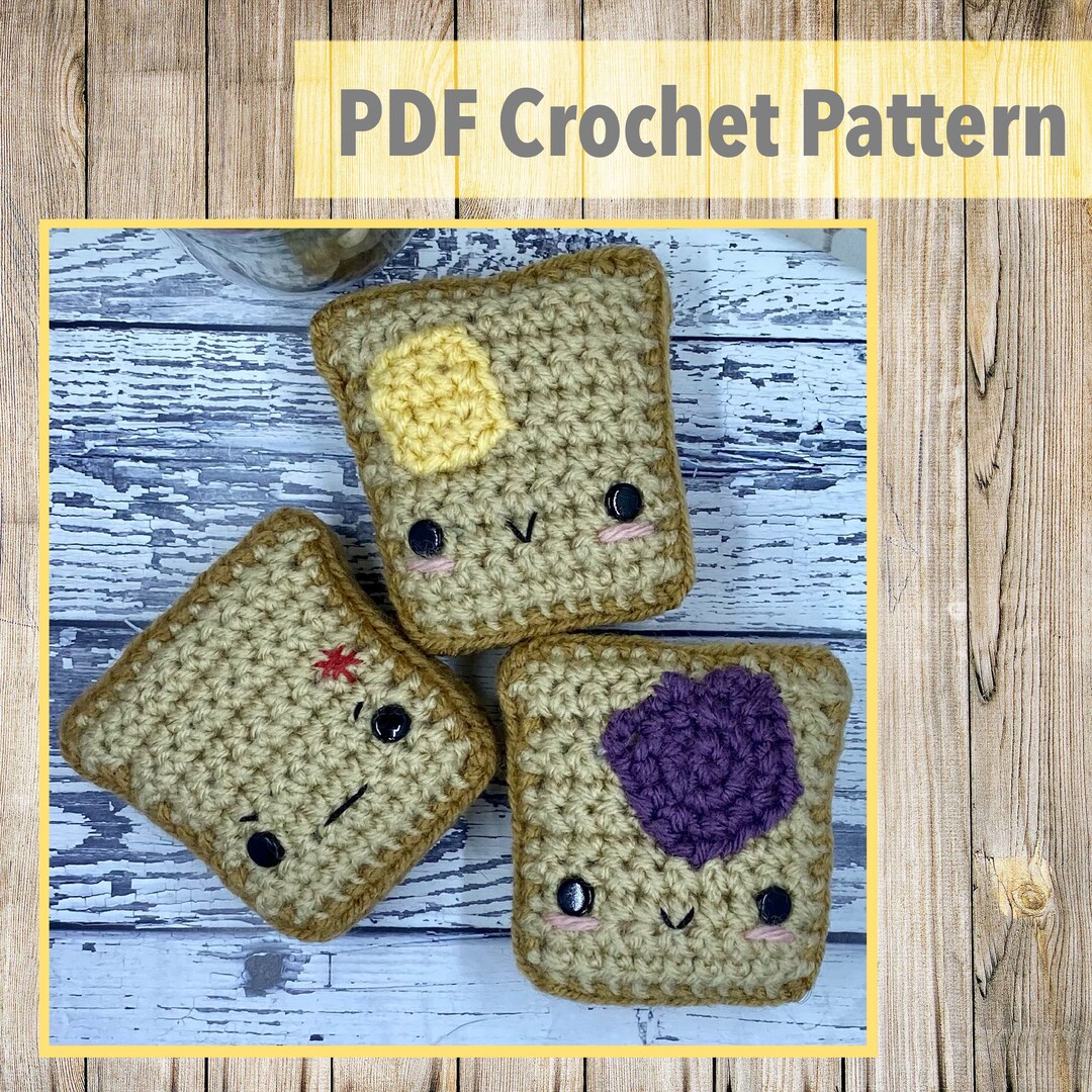 Butter & Jam Toast Crochet - the Artisan's Nook Pattern - Etsy
