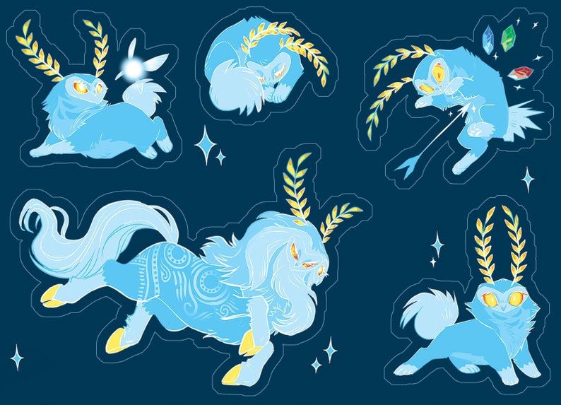 BOTW Blupee / Lord of the Mountain sticker sheet. Legend of | Etsy