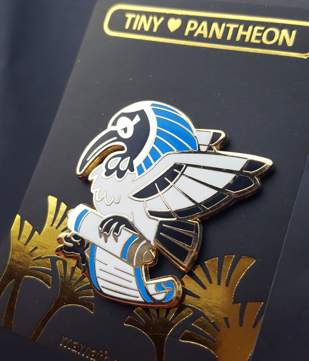 Tiny Pantheon THOTH ENAMEL PIN. Cute Ancient Egyptian Ibis God Djehuty ...