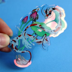 Koi Dragon Holo Acrylic Keychains - Etsy