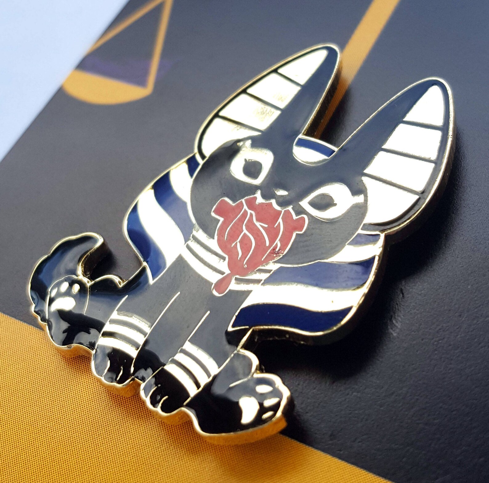 ANUBIS Jackal ENAMEL PIN. Anpu Ancient Egyptian Mythology | Etsy