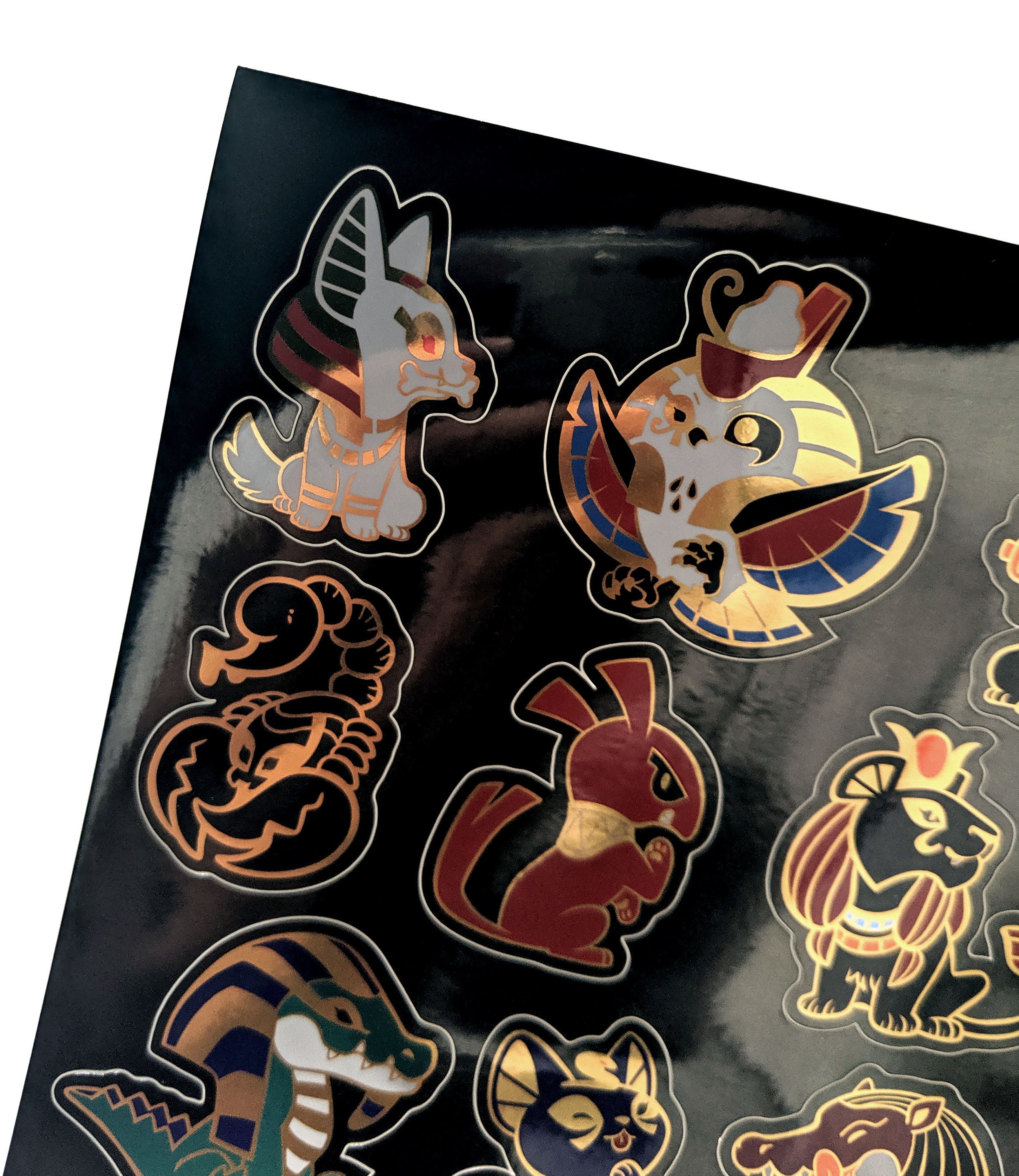 TINY PANTHEON Pin Art Sticker Sheets. Metallic Vinyl Egyptian - Etsy