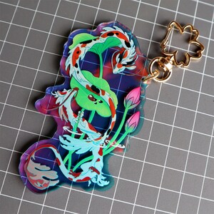 Koi Dragon Holo Acrylic Keychains - Etsy