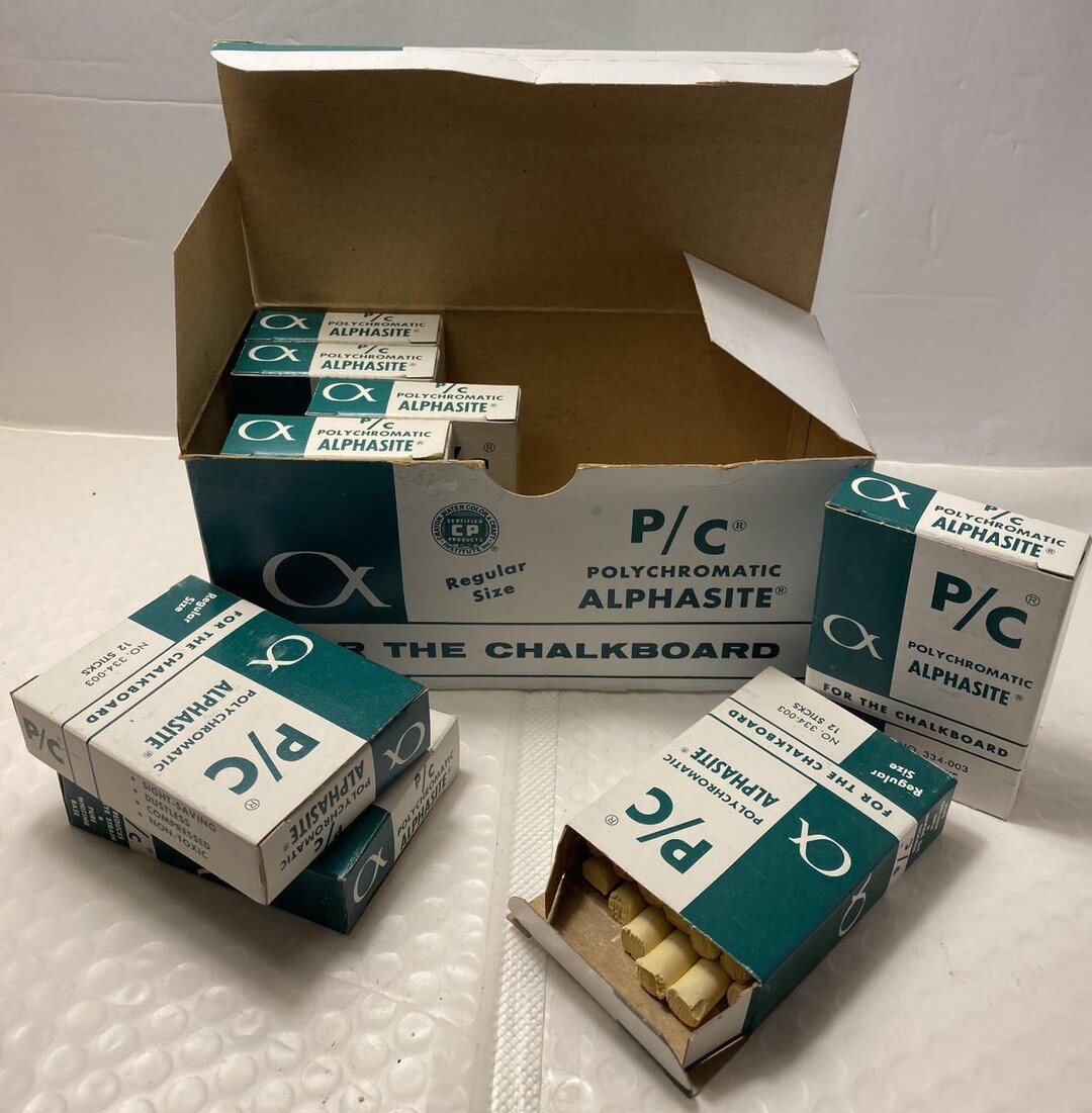 Vintage Weber Costello Case of Polychromaic Alphasite Chalk Sticks Original Case - Etsy