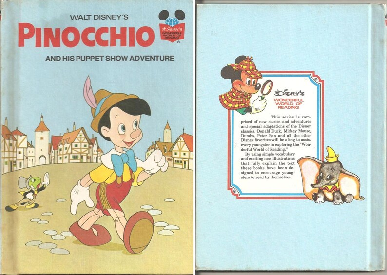 Vintage Walt Disney's Pinocchio and His Puppet Show Adventure - 1973 - Etsy