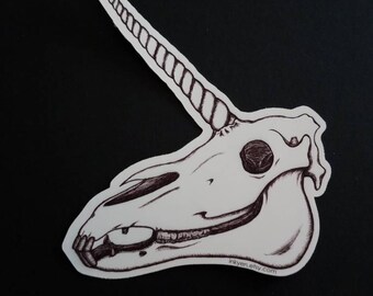 Unicorn skull | Etsy