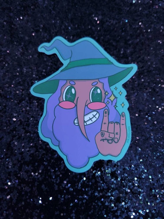 Cheeky Wizard Sticker - Etsy