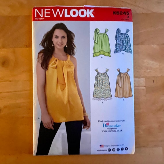 New Look Sewing Pattern K6245 Summer Tops 4 Designs 5 - Etsy UK