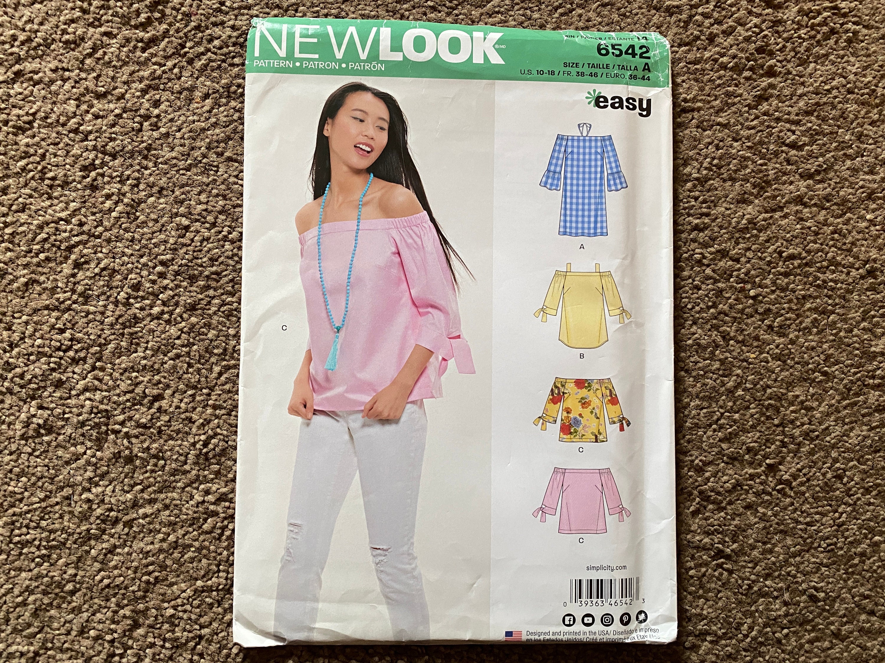 New Look Sewing Pattern 6542 Blouses / Tops 4 Designs 5 - Etsy UK