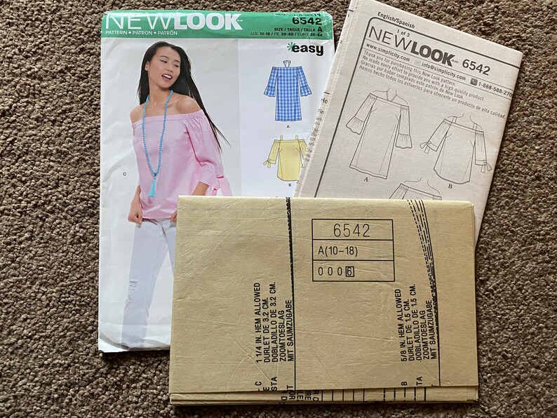 New Look Sewing Pattern 6542 Blouses / Tops 4 Designs 5 - Etsy UK