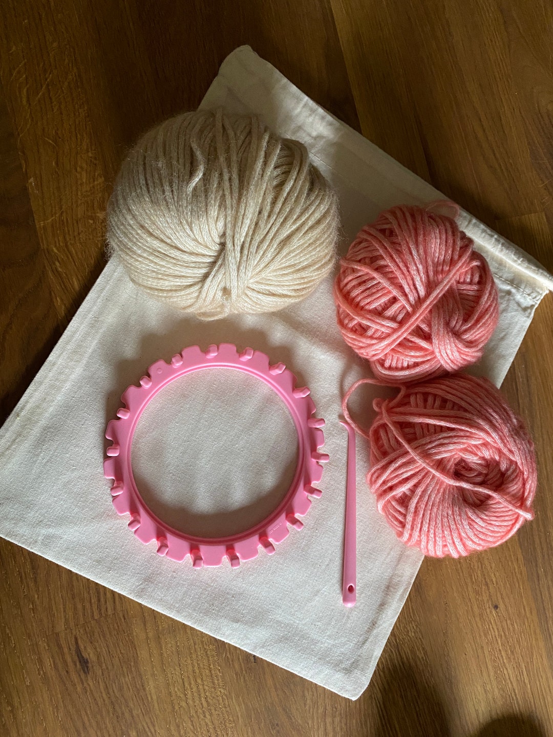Knitting Ring 18 Peg Loom Kit for Children - With Wool & Bag - Etsy