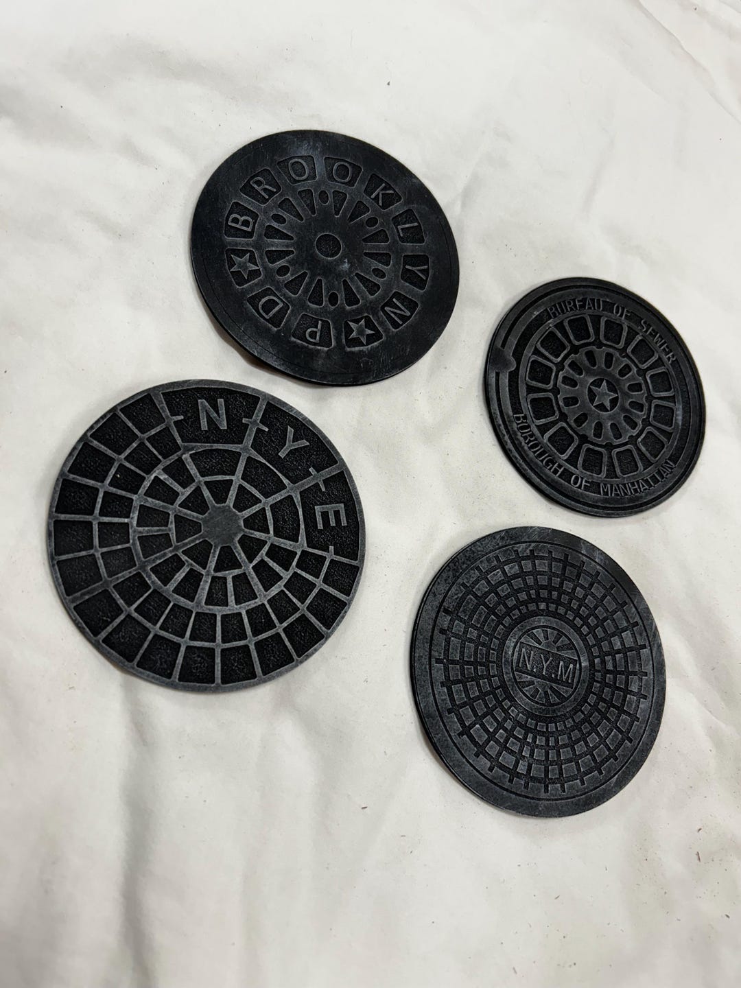 New York City Manhole Cover Coaster Set 1 - Etsy