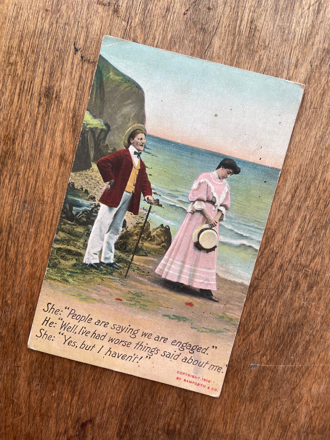 Vintage Postcard | Vintage Wall Art | Worse Things Said | Funny Vintage ...