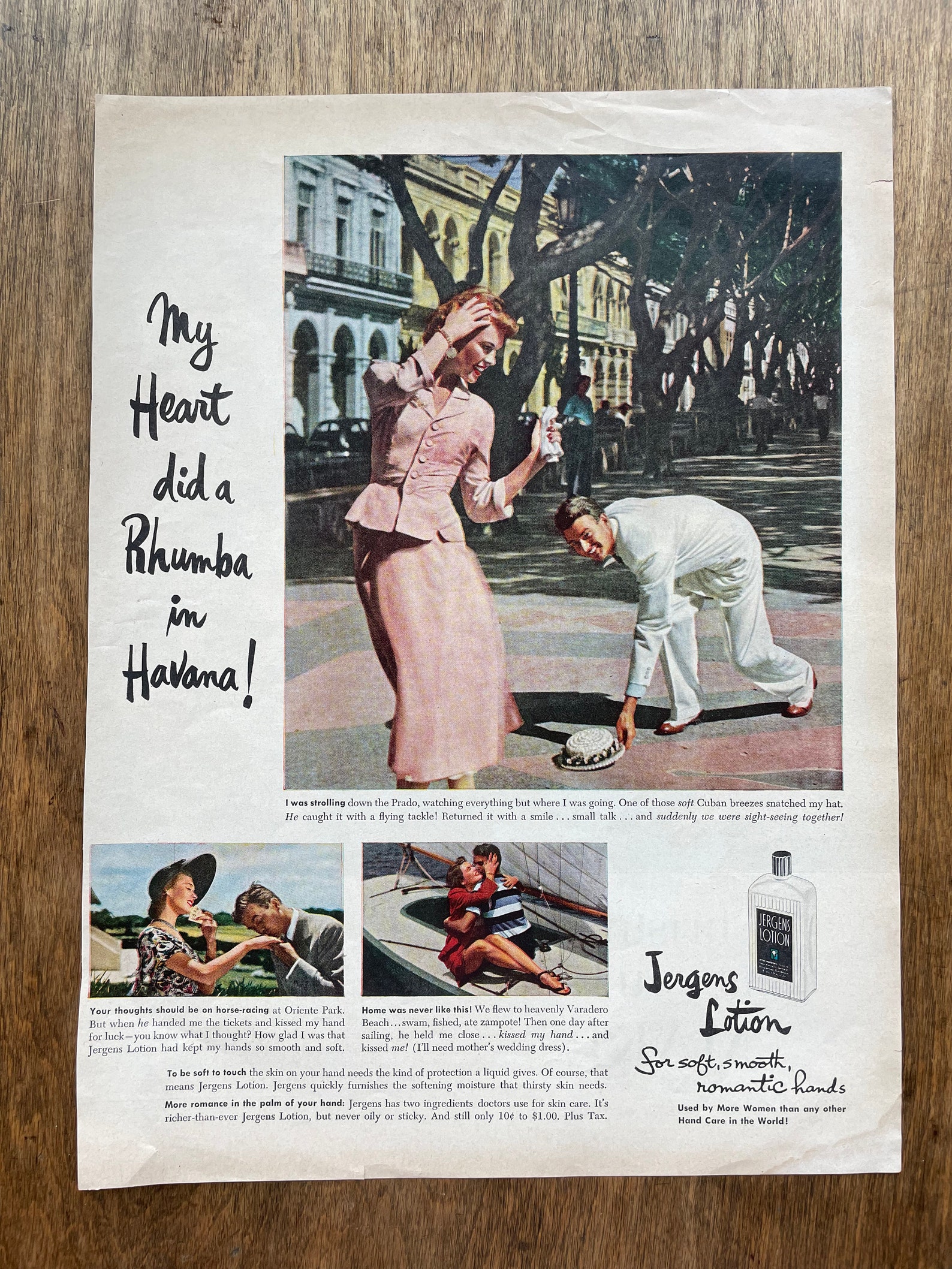 Vintage Jergens Ad Havana | Vintage Bathroom Decor | Vintage Beauty Ad ...