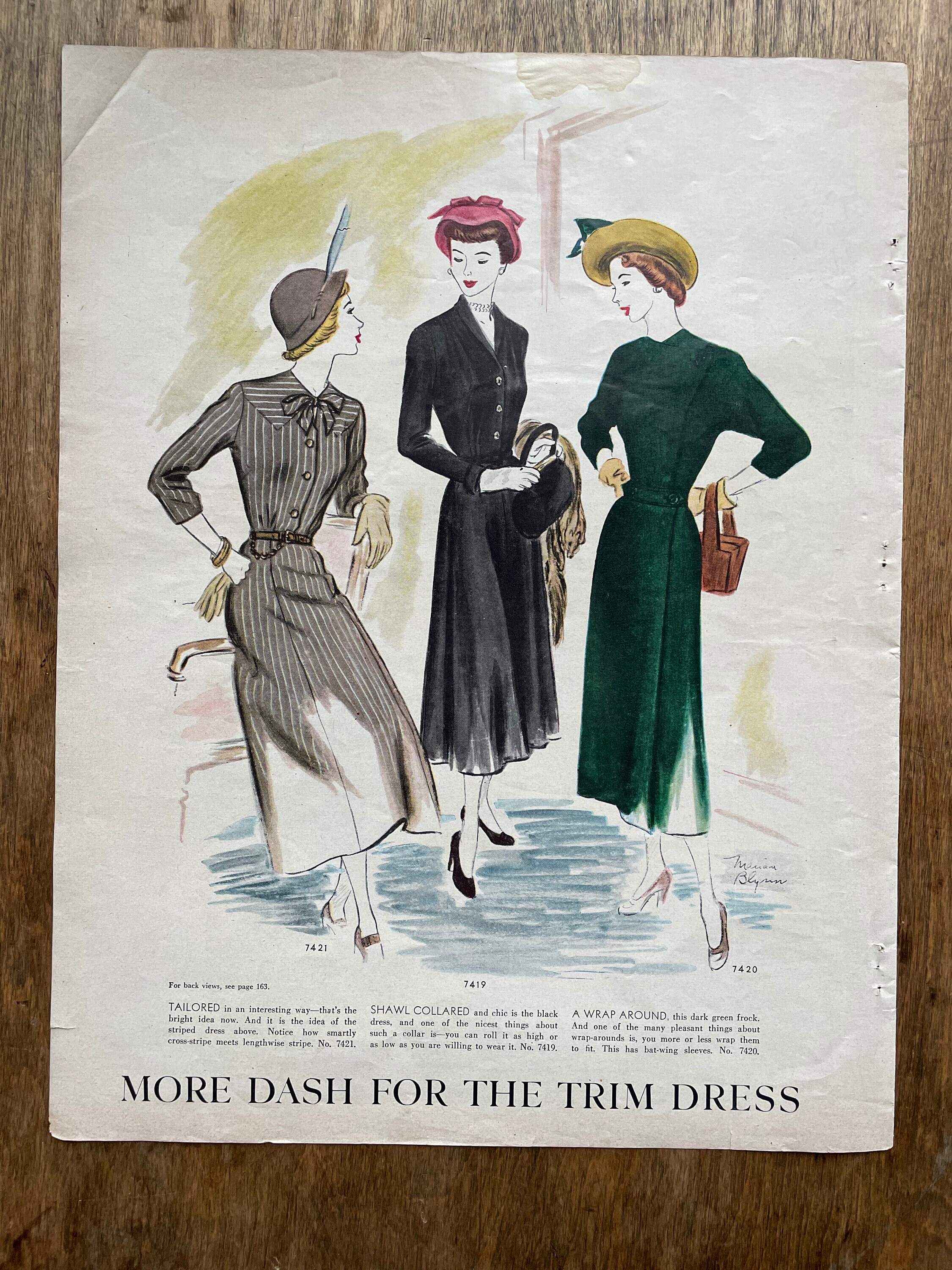 Vintage Fashion Illustration | 1950s Fashion Ads | 1950s | Gift Ideas ...
