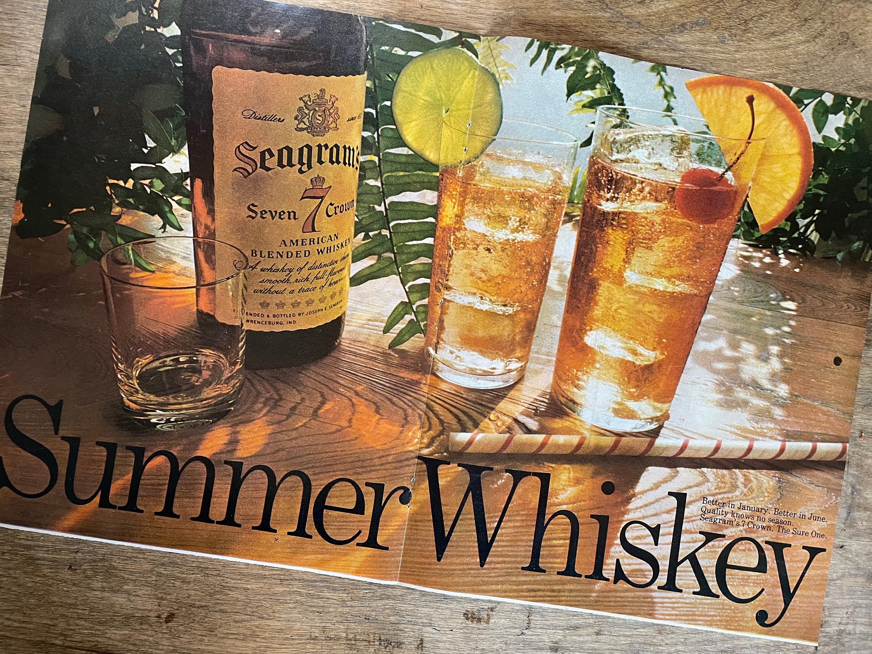 Vintage Alcohol Advertisement | Vintage Seagram's Whiskey Ad | 1960s ...