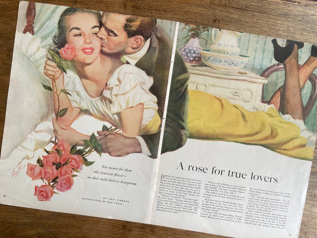 Vintage Roy Price Illustration | Romantic Art | 1940s | Roy Price Art | Midcentury Art | Ann ...