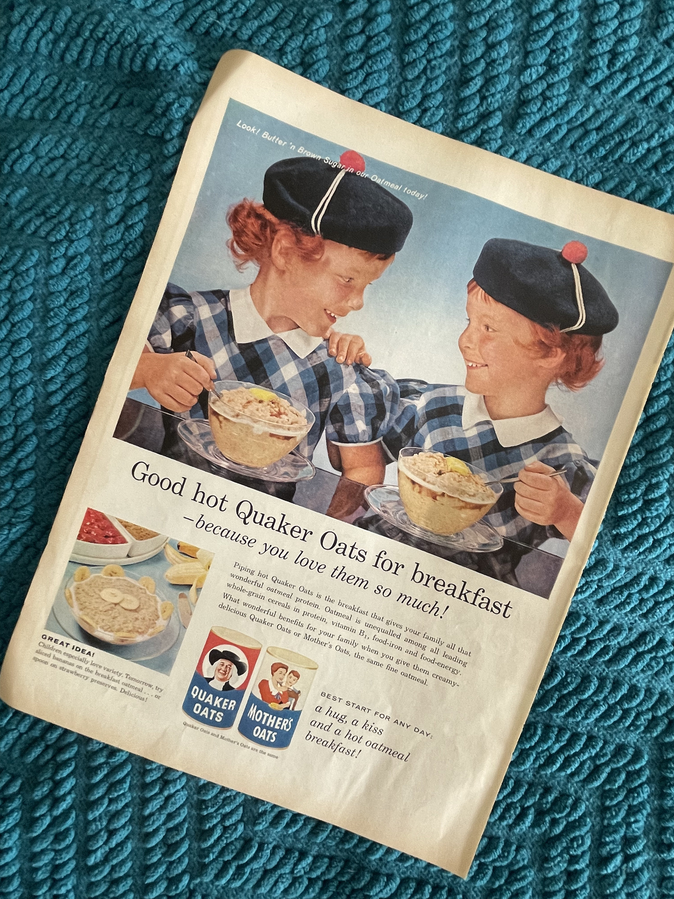 Vintage Food Advertisement QUAKER OATS Vintage Oatmeal Ad - Etsy