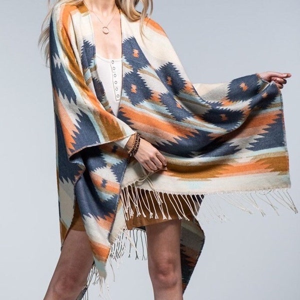 Western Poncho - Etsy
